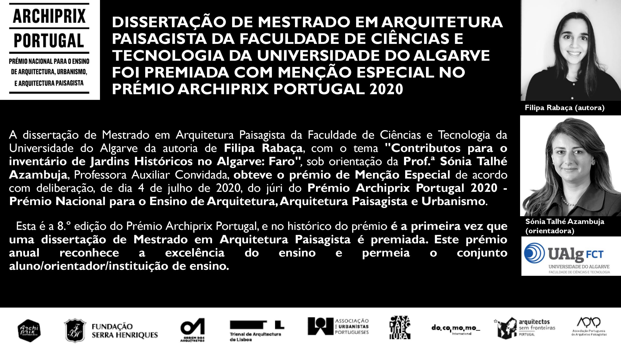 Dissertação de Mestrado em Arquitectura Paisagista da FCT-UAlg é ...